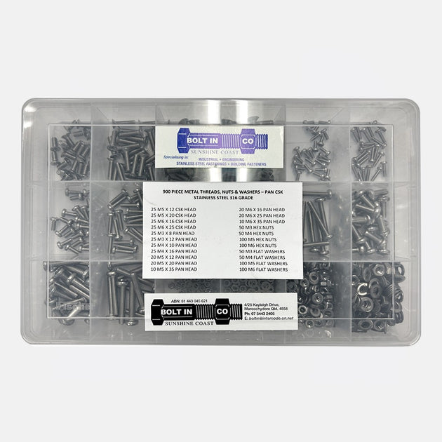 Stainless Steel Fastener Assortment Kits | Bolt-In Co Sunshine Coast